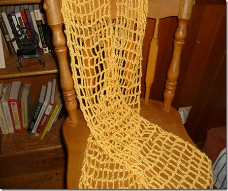 Oh So Sweet!: Crocheted Open Weave Mesh Scarf for Spring